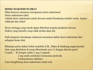 Dosis farmasetika | PPT