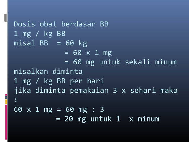 Dosis obat | PPT