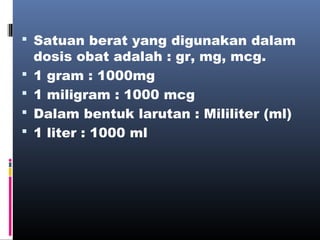 Dosis obat | PPT