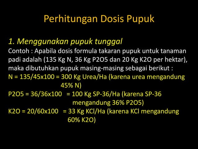 Dosis pupuk dan pertumbuhan tanaman | PDF