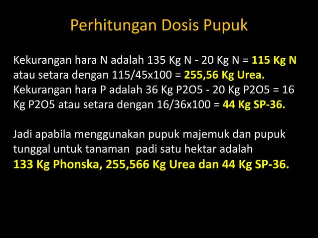 Dosis pupuk dan pertumbuhan tanaman | PDF