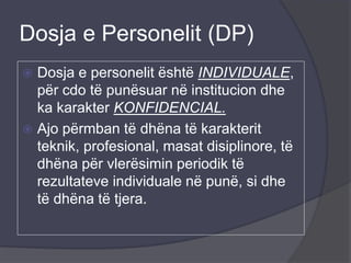 Dosja e personelit | PPTX