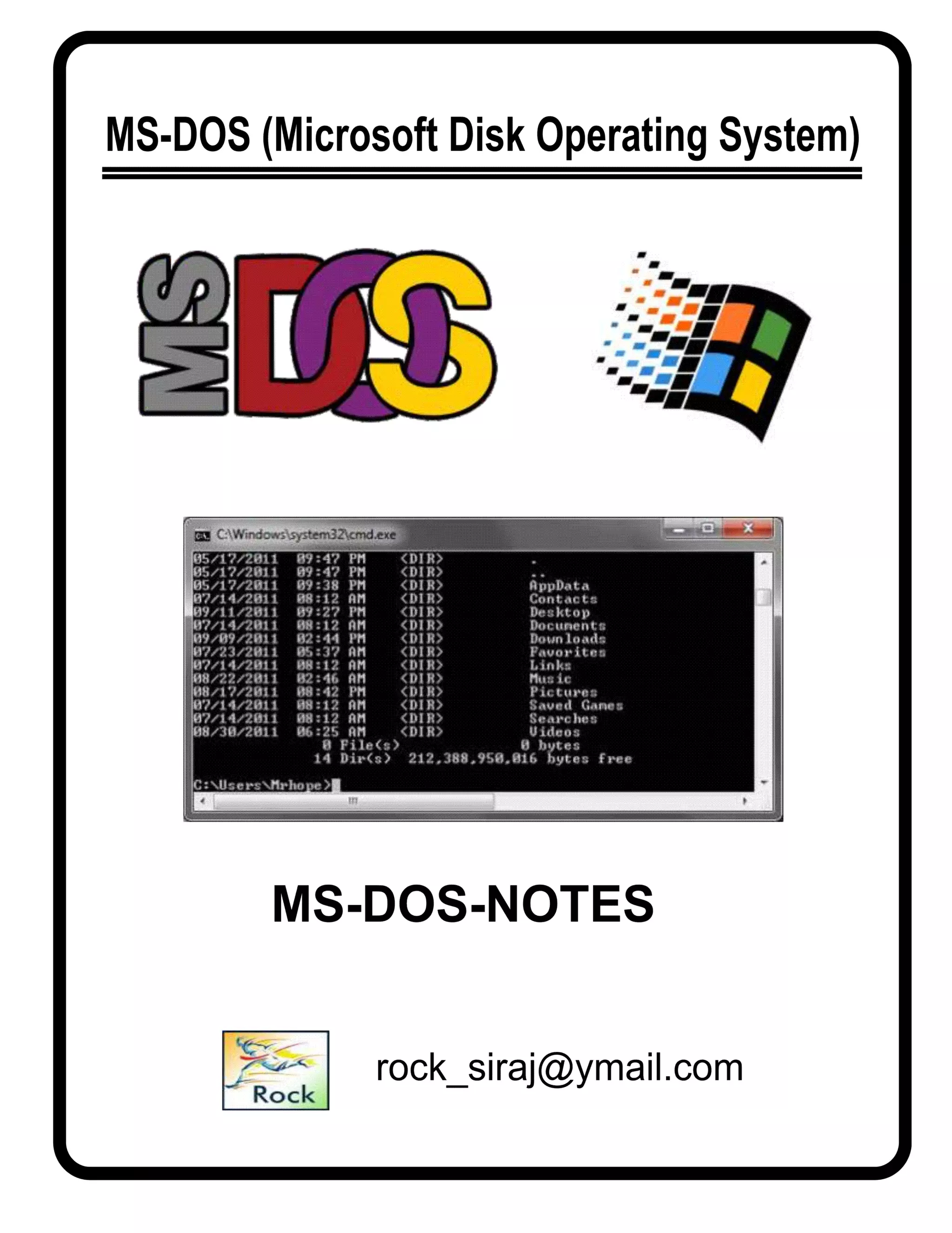 Dos notes,disk operating system hindi notes | PDF