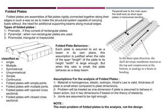 FOLDED PLATES TYPES | PDF | Physics | Science