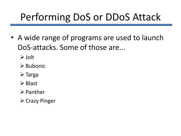 DoS or DDoS attack | PPTX