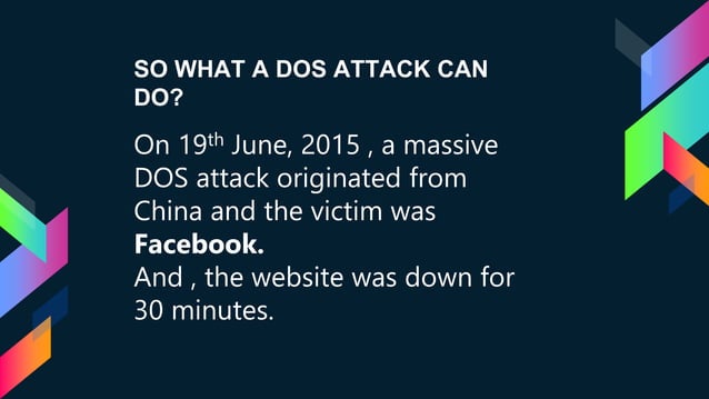 Denial of Service Attacks (DoS/DDoS) | PPTX