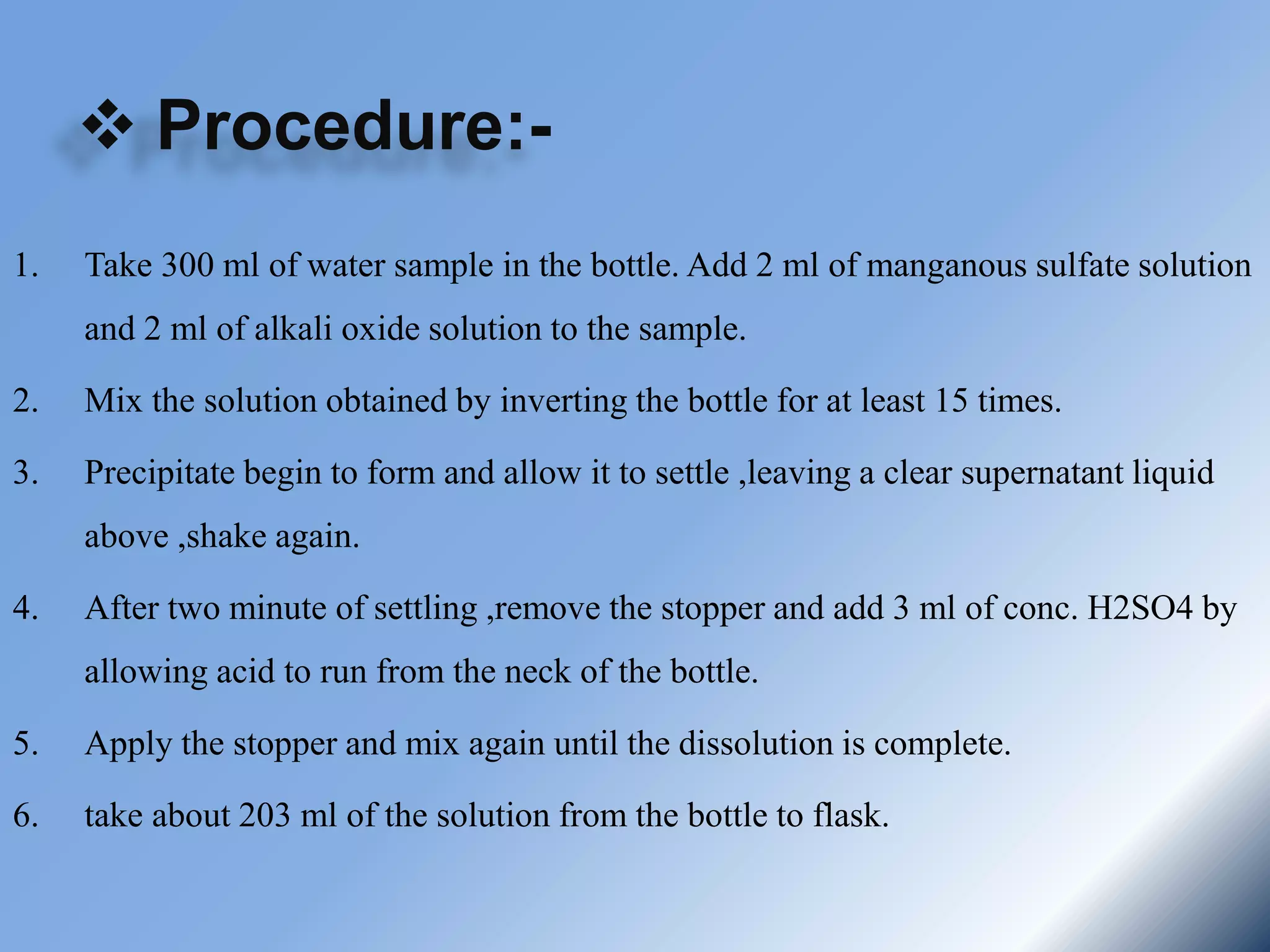 Dissolved oxygen and its method of determination | PPTX