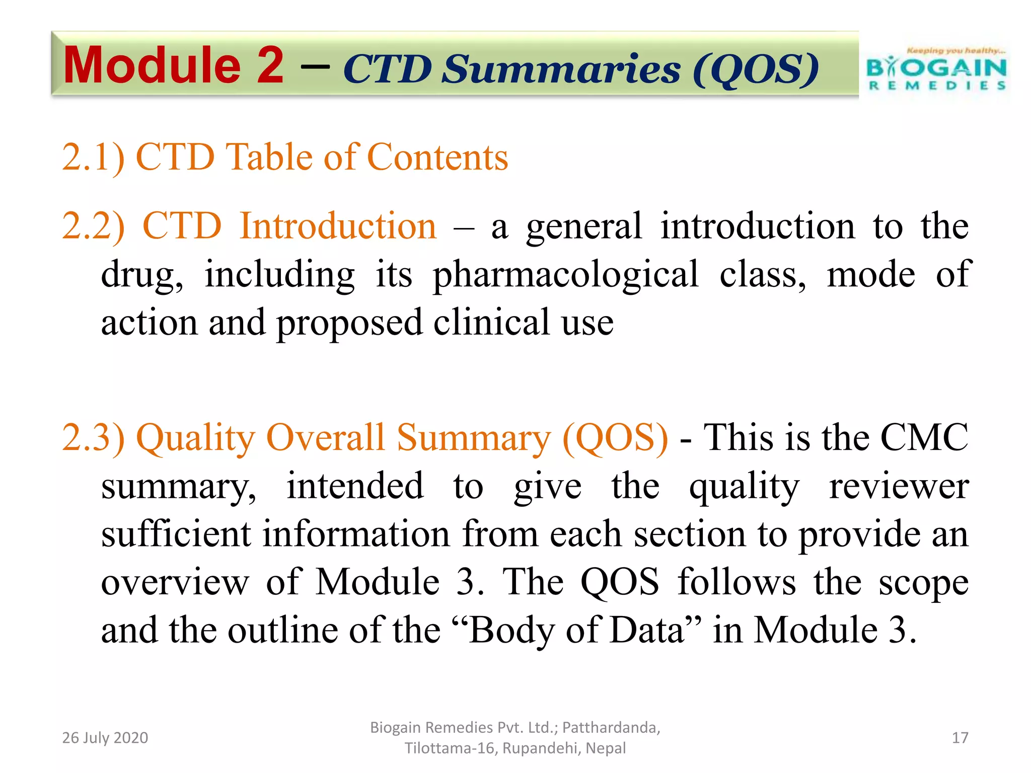Dossier Preparation/ CTD (Common Technical Document) | PPTX