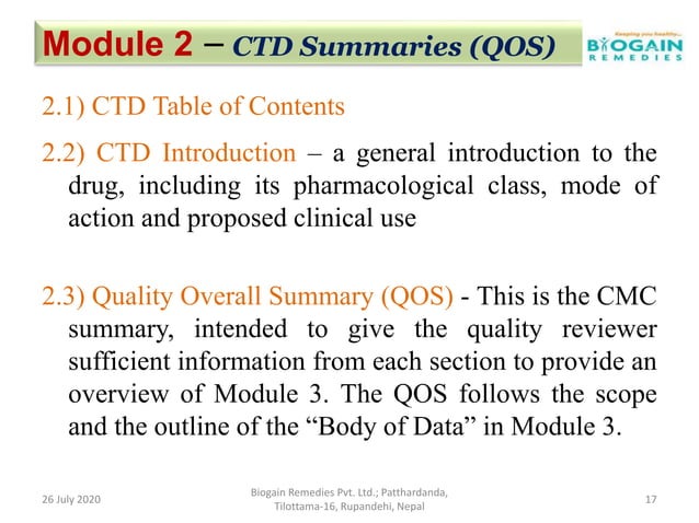 Dossier Preparation/ CTD (Common Technical Document) | PPTX ...