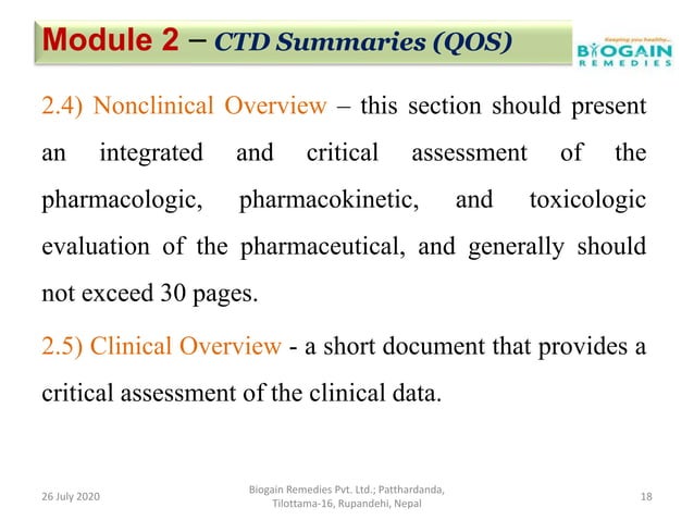 Dossier Preparation/ CTD (Common Technical Document) | PPTX ...
