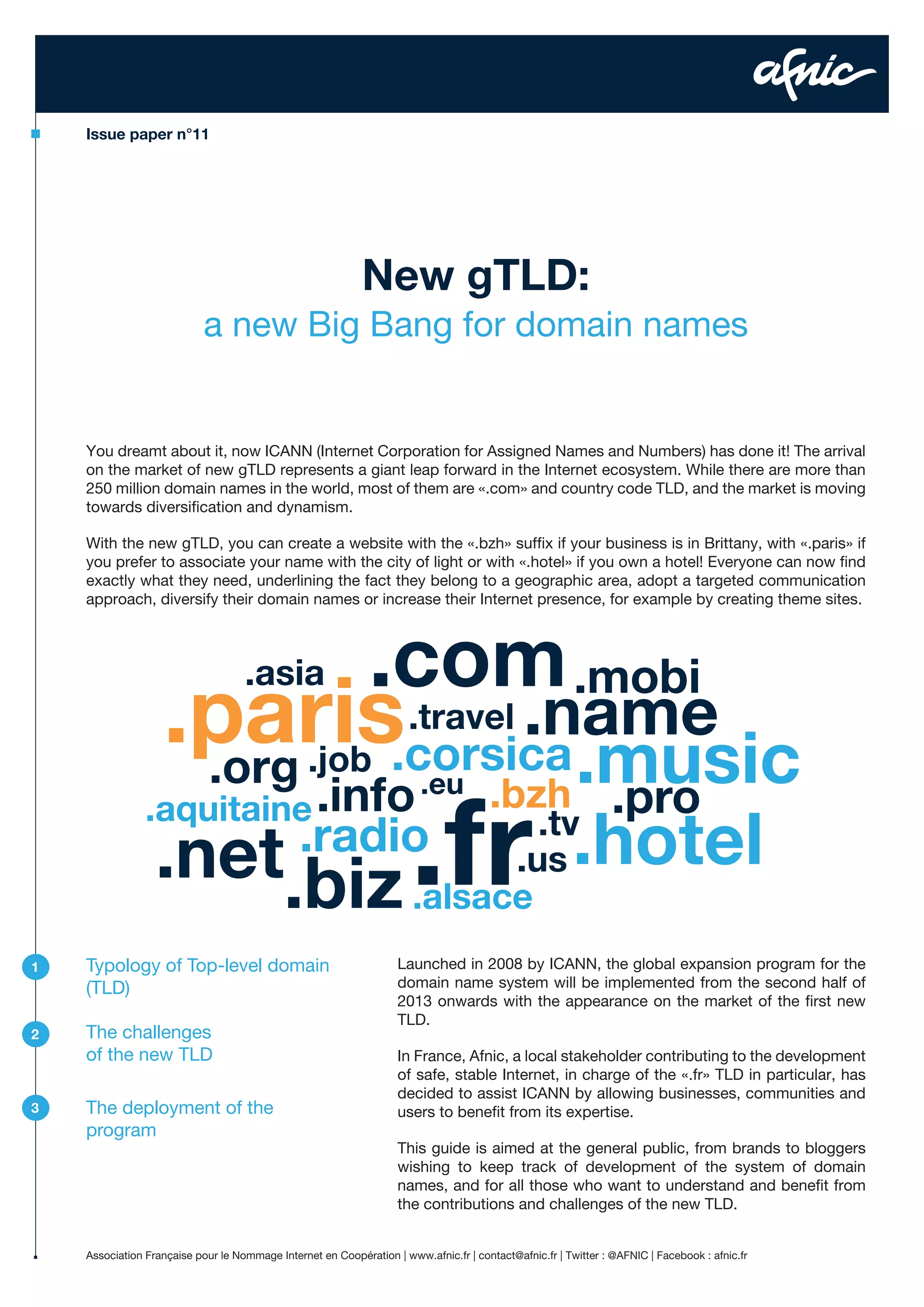 New gTLDs: a new Big Bang for domain names | PDF | Web Hosting | Internet