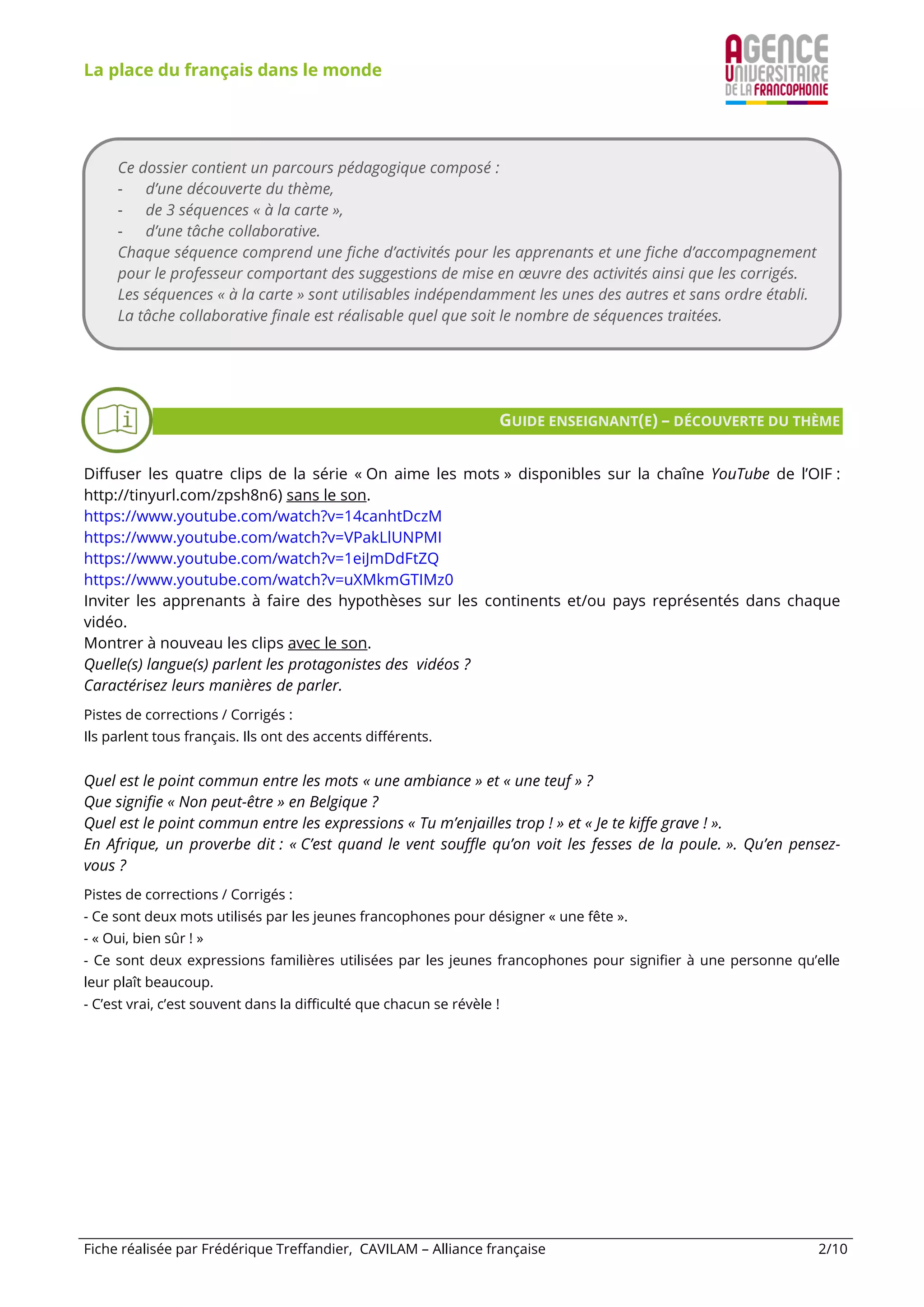 Dossier adultes -_connaître_la_francophonie | PDF