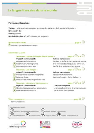 Dossier adultes -_connaître_la_francophonie | PDF
