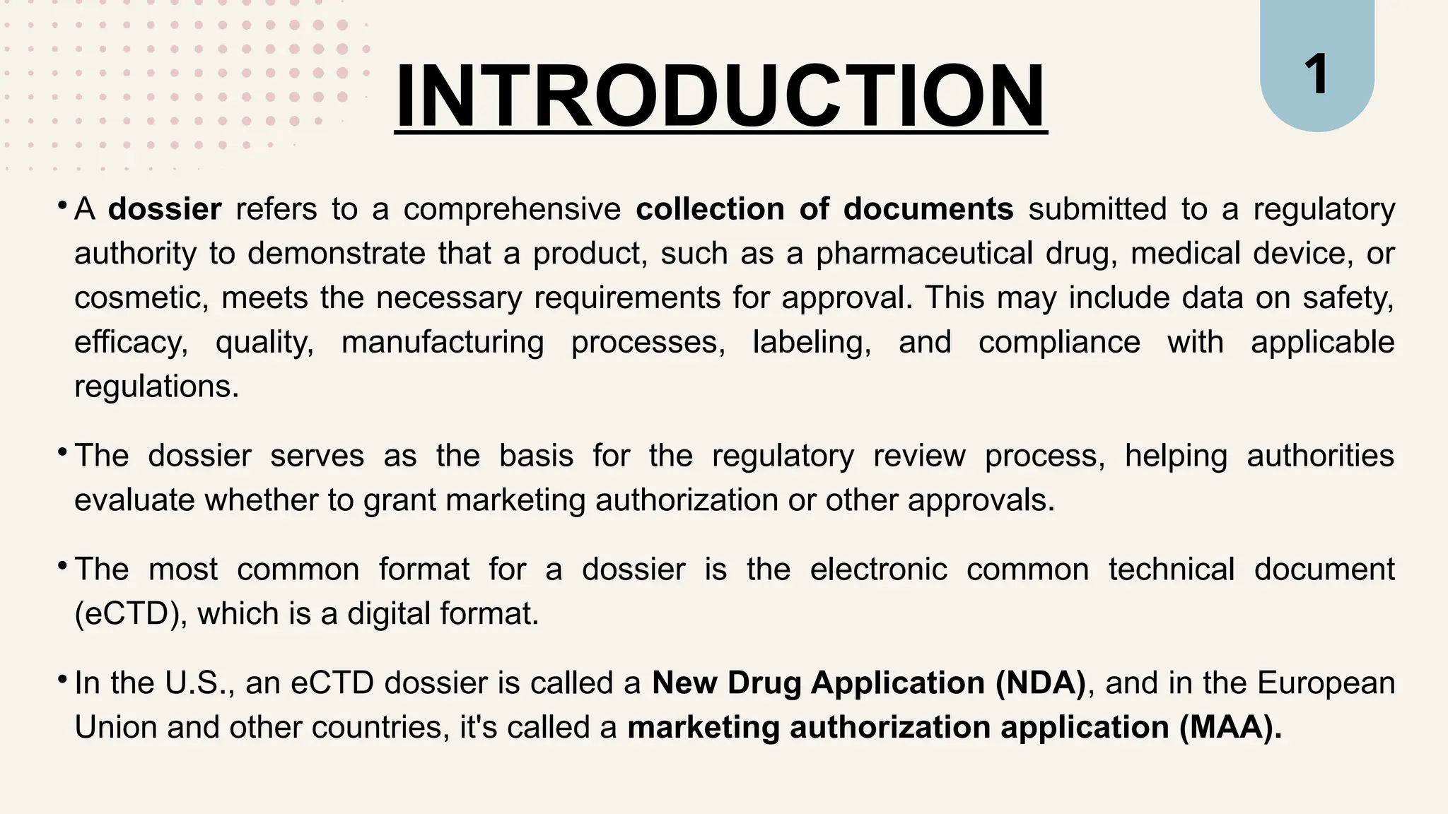 Dossier and Common Technical Document (CTD) | PPTX