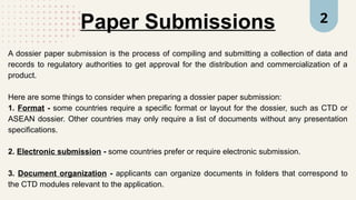 Dossier and Common Technical Document (CTD) | PPTX