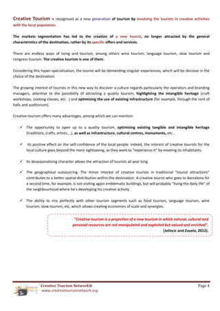 Dossier On Creative Tourism | PDF