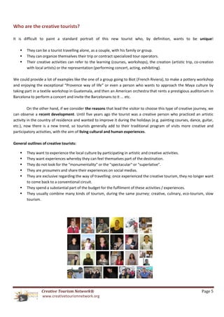 Dossier On Creative Tourism | PDF