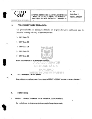 Dossier de calidad_fabricacion_y_montaje | PDF