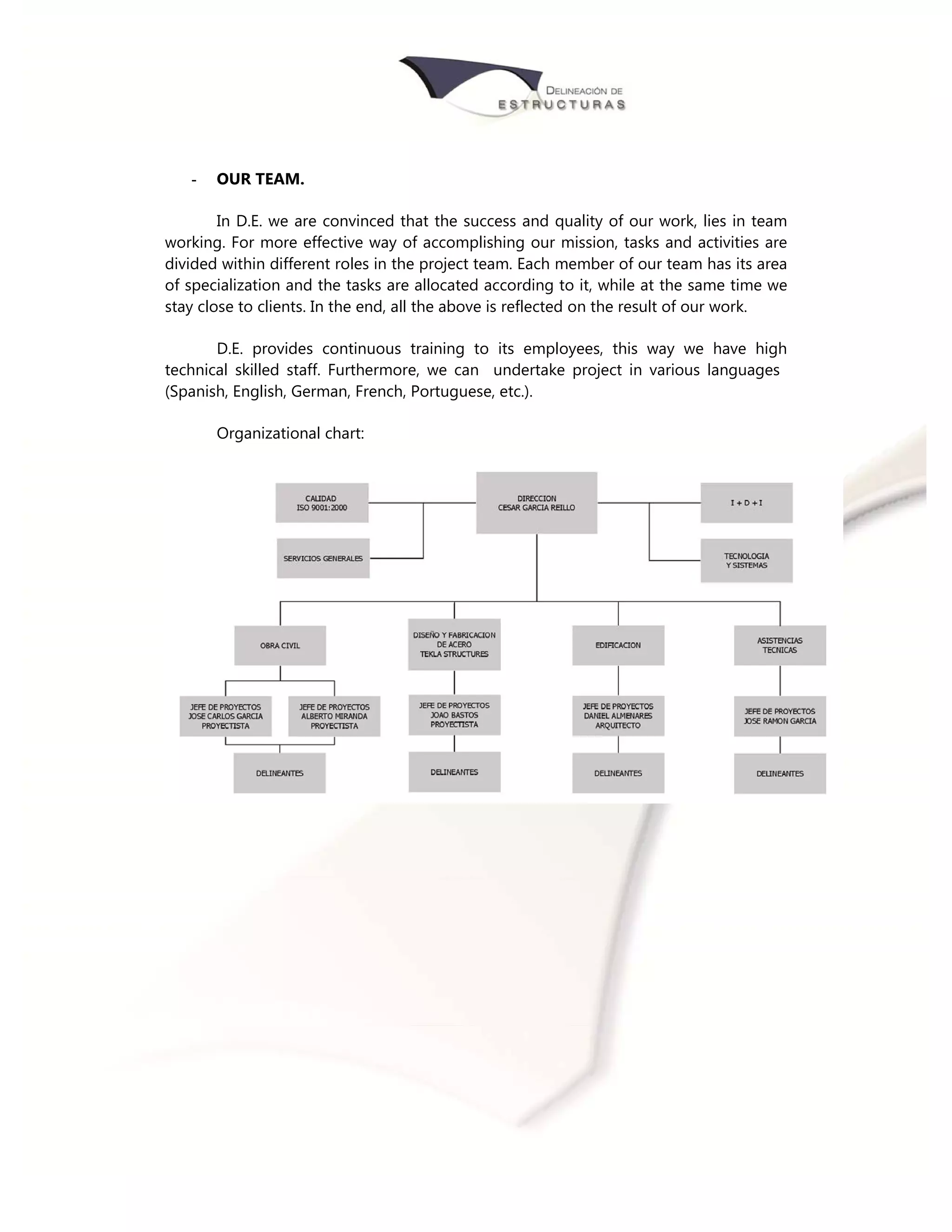 Dossier Delineación de Estructuras (Inglés) | PDF