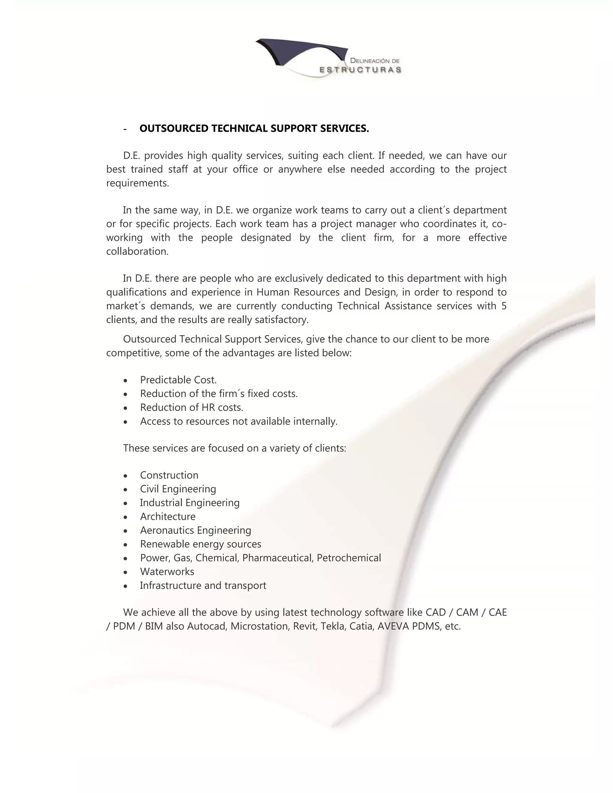 Dossier Delineación de Estructuras (Inglés) | PDF