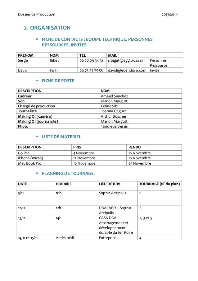 Dossier de Production Groupe 74