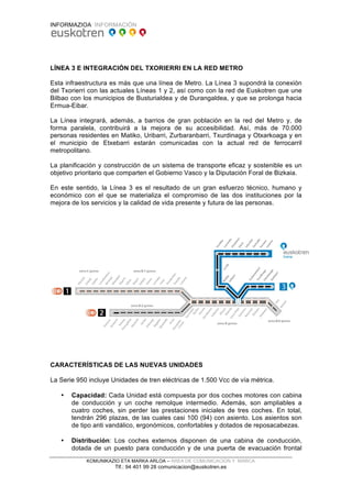 Nueva serie ferroviaria de Euskotren (EMUS-950) | PDF