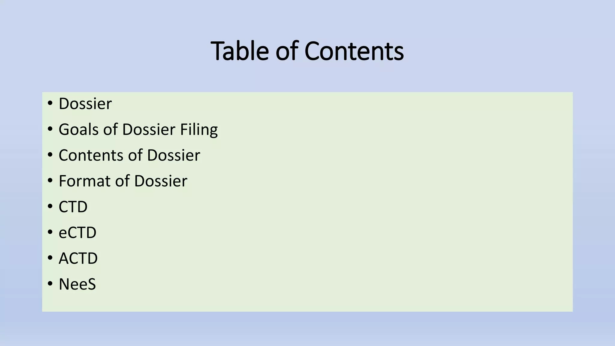 Dossier format and filing.pptx