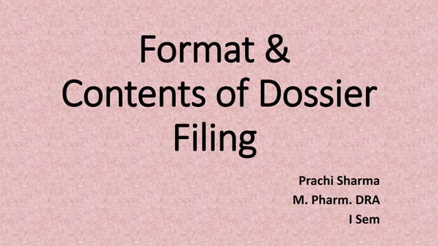 Dossier format and filing.pptx