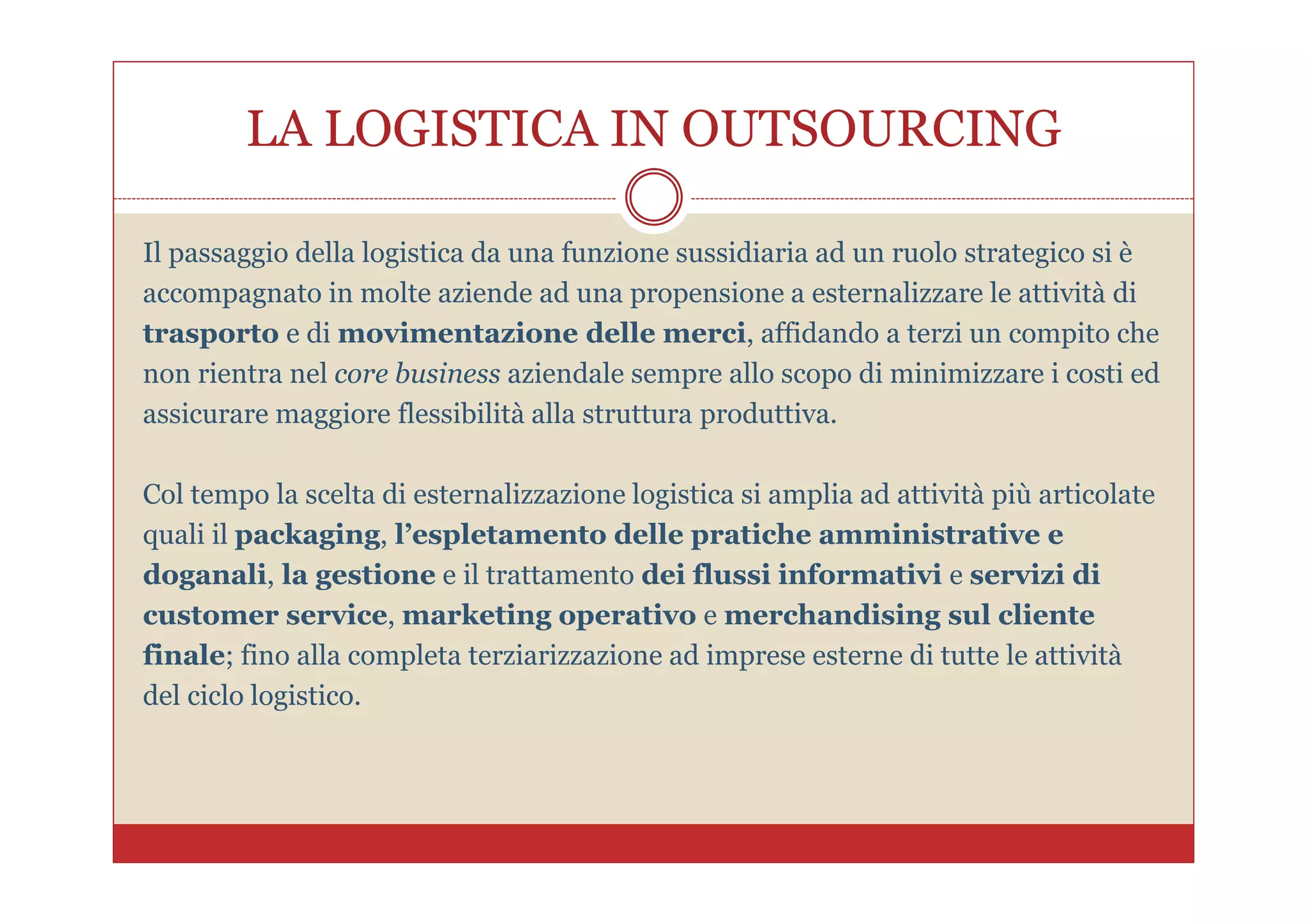 Dossier logistica integrata | PDF