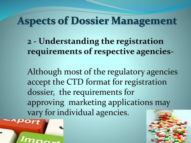 Dossier Management and Regulatory Affairs. | PPTX | Desktop Publishing ...