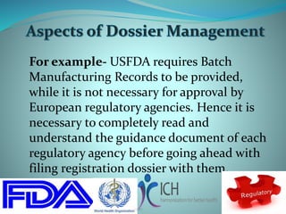 Dossier Management and Regulatory Affairs. | PPTX