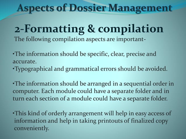 Dossier Management and Regulatory Affairs. | PPTX | Desktop Publishing ...