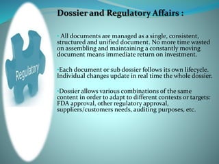 Dossier Management and Regulatory Affairs. | PPTX