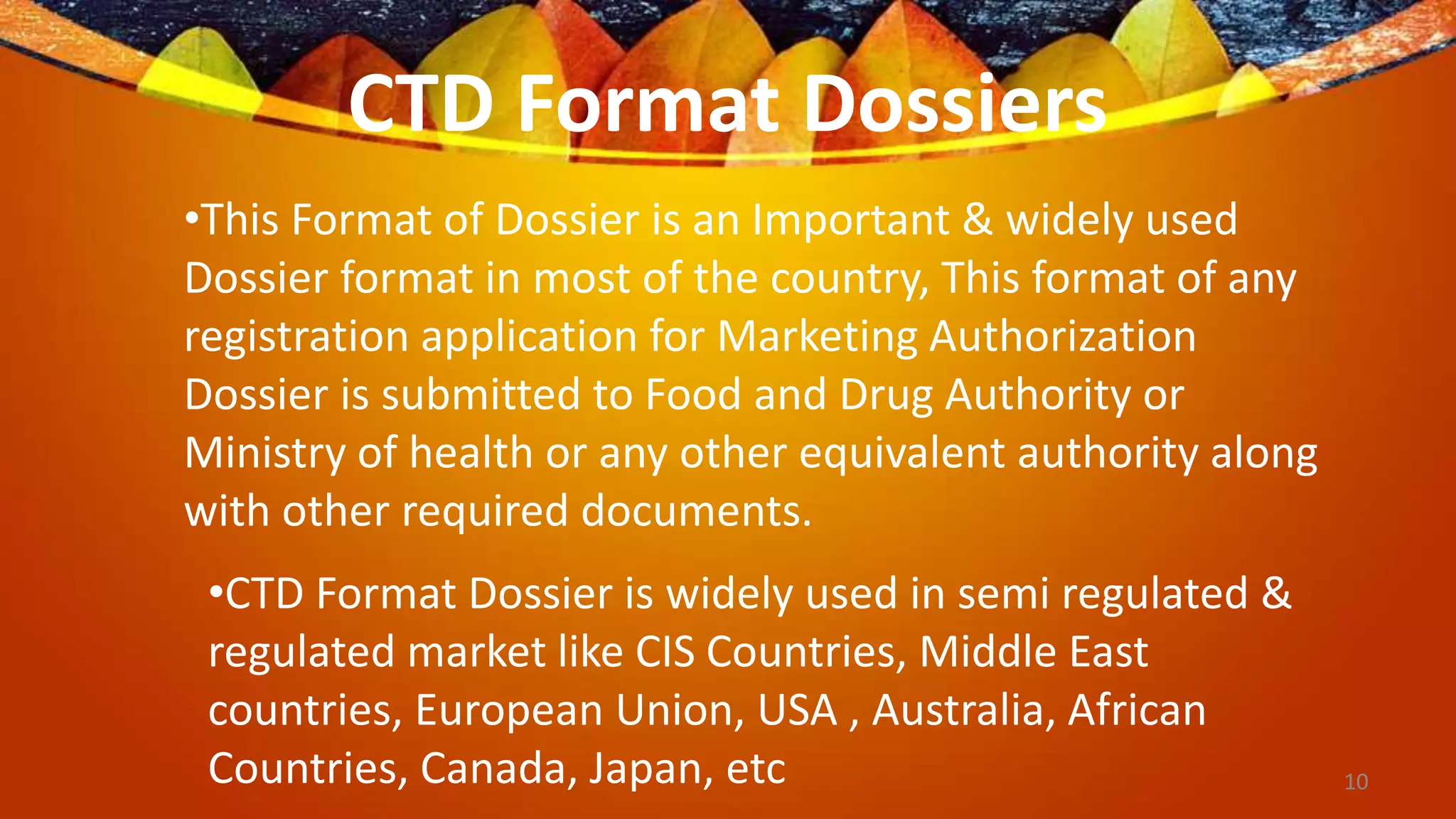 Dossier preparation and submission | PPTX