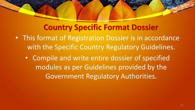 Dossier preparation and submission | PPTX