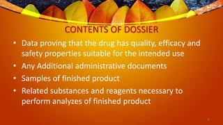 Dossier preparation and submission | PPTX