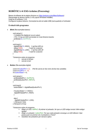 Dossier robòtica 4t eso | PDF