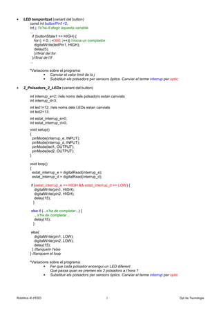 Dossier robòtica 4t eso | PDF