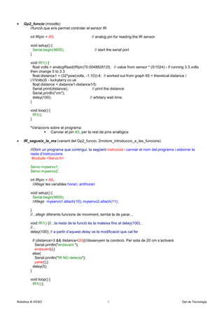 Dossier robòtica 4t eso | PDF