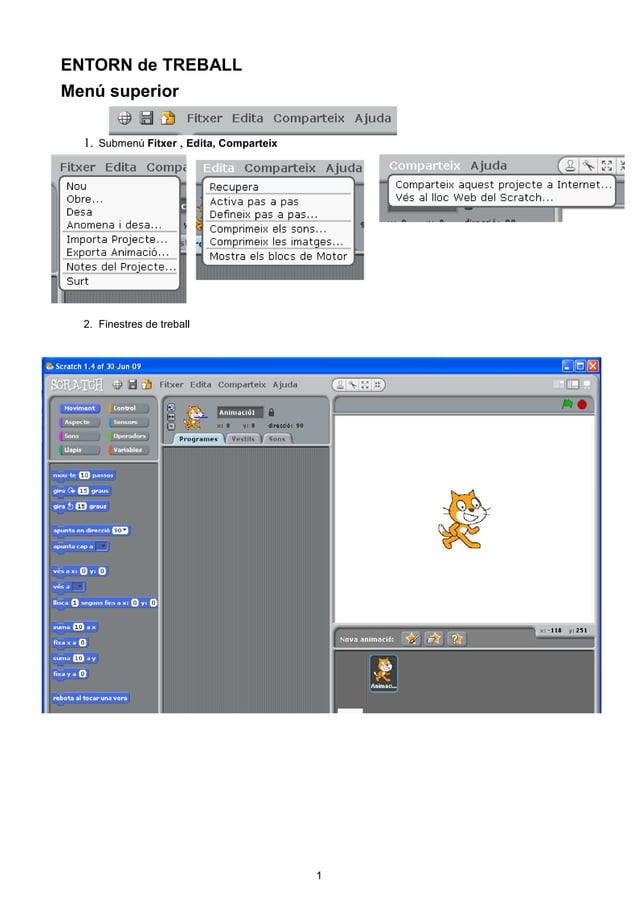 Tutorial scratch 1 (Animació) | PDF