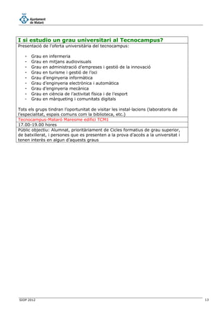 Dossier siop 2012 (versió definitiva) | PDF