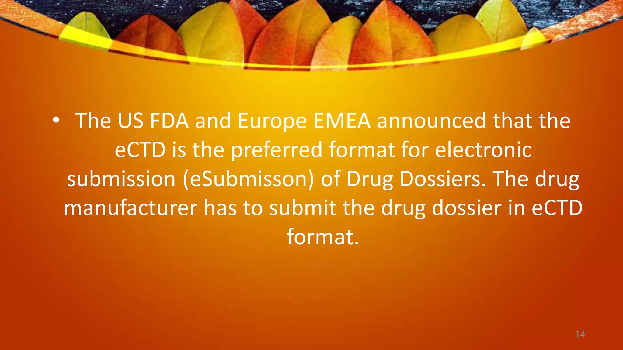 Pharmaceutical Dossier submission | PPTX