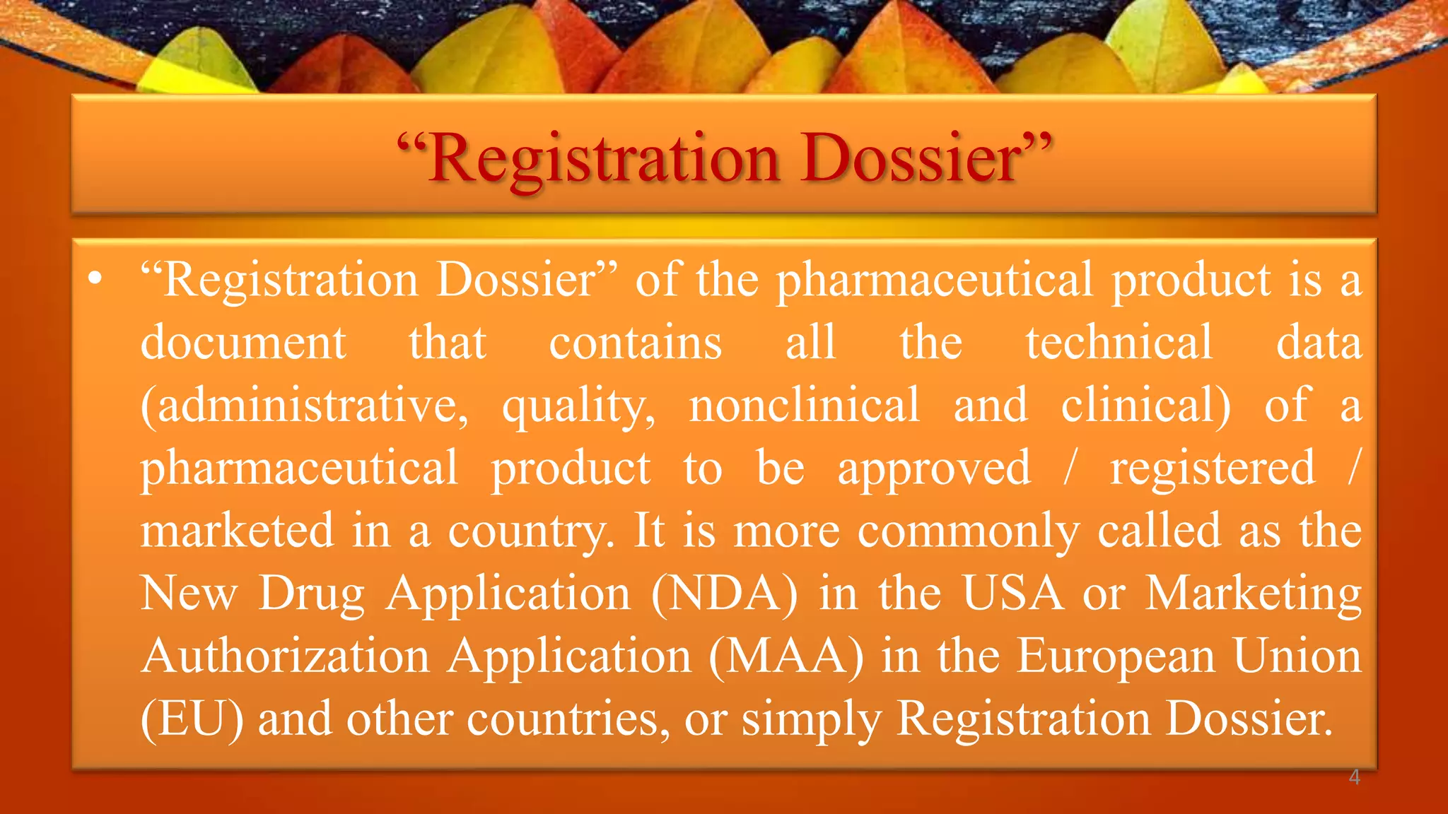 Pharmaceutical Dossier submission | PPTX