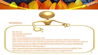 Pharmaceutical Dossier submission | PPTX