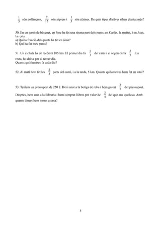 Dossier tema 3 fraccions 1r eso | PDF
