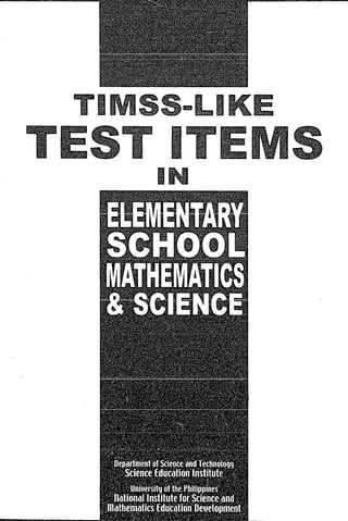 TIMSS Parallel Tests in Math and Science | PDF