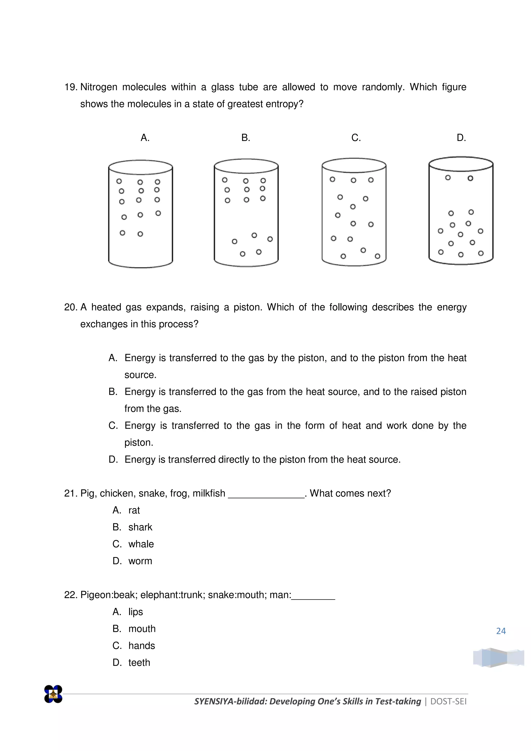Dost SEI-Scholarship Exam Reviewer | PDF