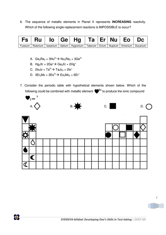 Dost SEI-Scholarship Exam Reviewer | PDF