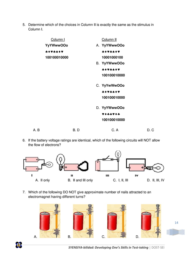 Dost SEI-Scholarship Exam Reviewer | PDF