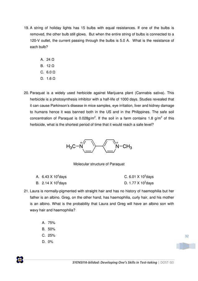 Dost SEI-Scholarship Exam Reviewer | PDF